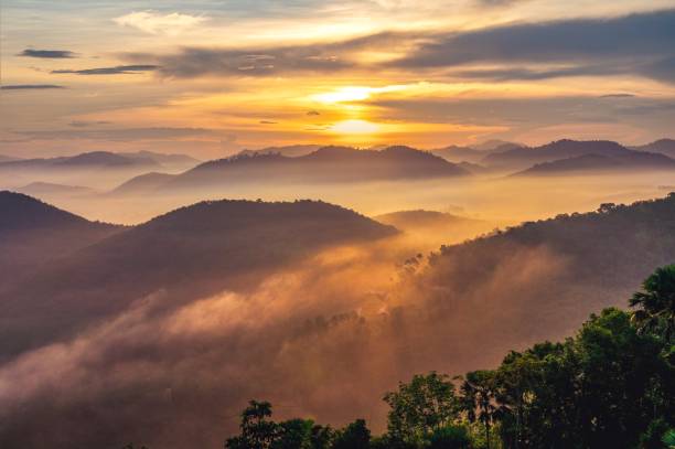 Free picture: sky, sunset, landscape, nature, dawn, tree, mountain
