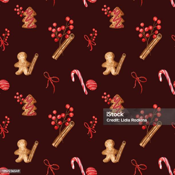 Ornamen Tradisional Natal Pola Mulus Dengan Kue Roti Jahe Tongkat