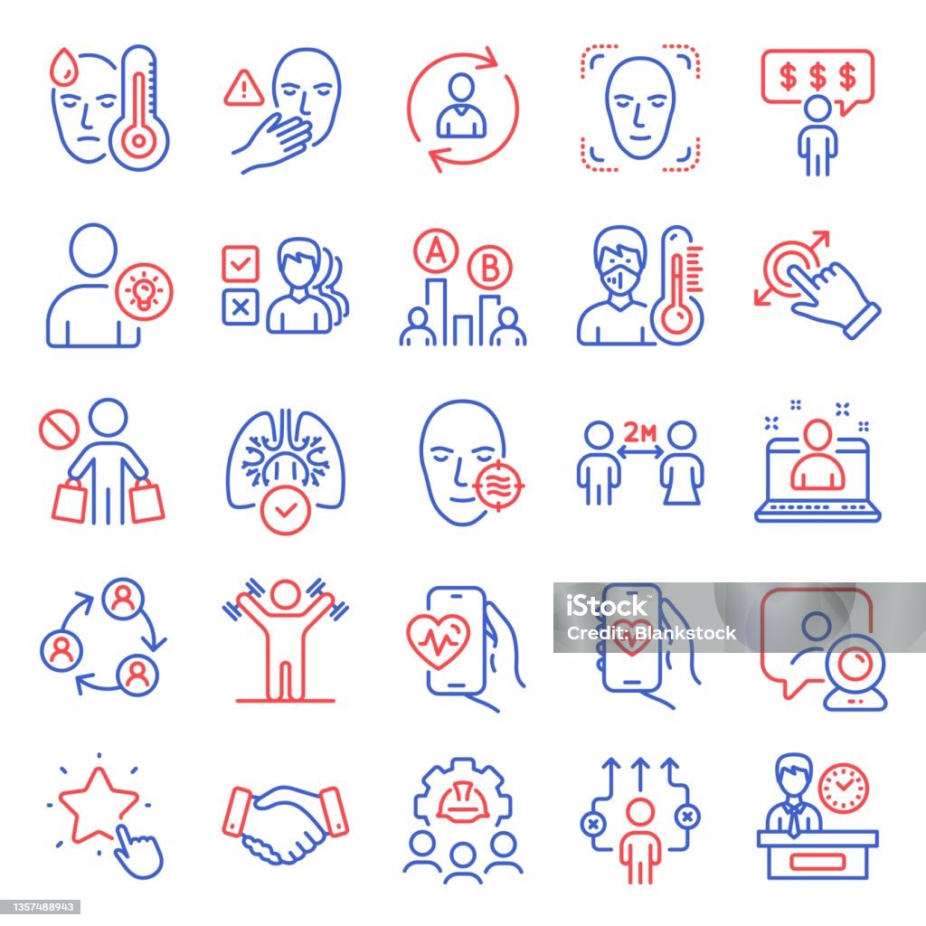 Ensemble Dicônes De Personnes Icône Incluse Comme Dont Touch