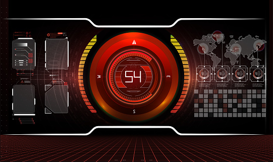 Éléments Hud Graphique Illustration Vectorielle Éléments Daffichage