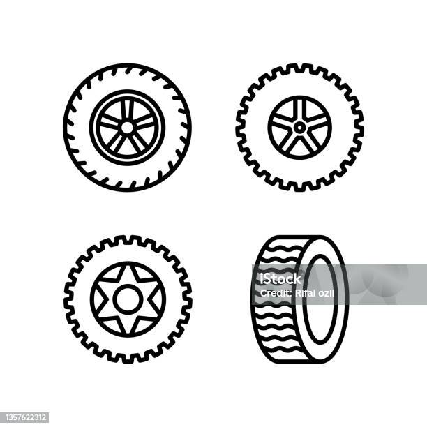 Icône De Pneu Design Vector Template Illustration Signe Et Symbole Eps
