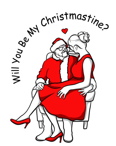 40 Adult Sitting On Santas Lap Illustrations Royalty Free Vector Graphics And Clip Art Istock