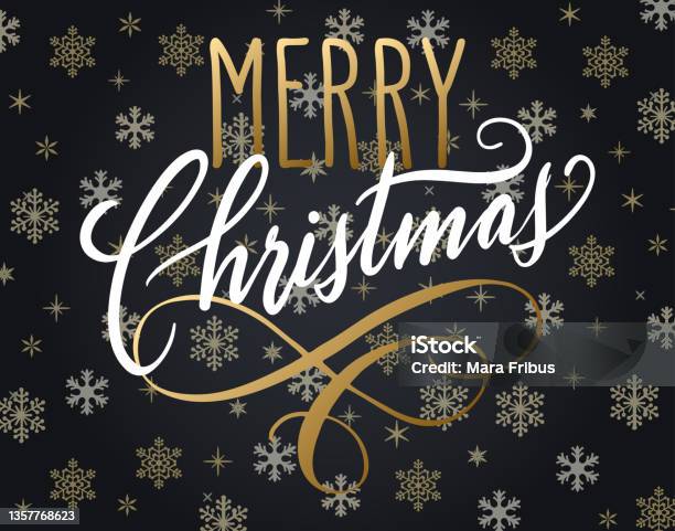 Ilustración De Felicitaciones Navideñas Escritas A Mano Letras De
