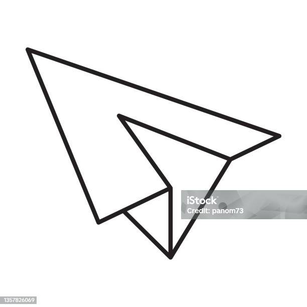 Vecteur Dicône De Message Davion En Papier Pour La Conception Graphique