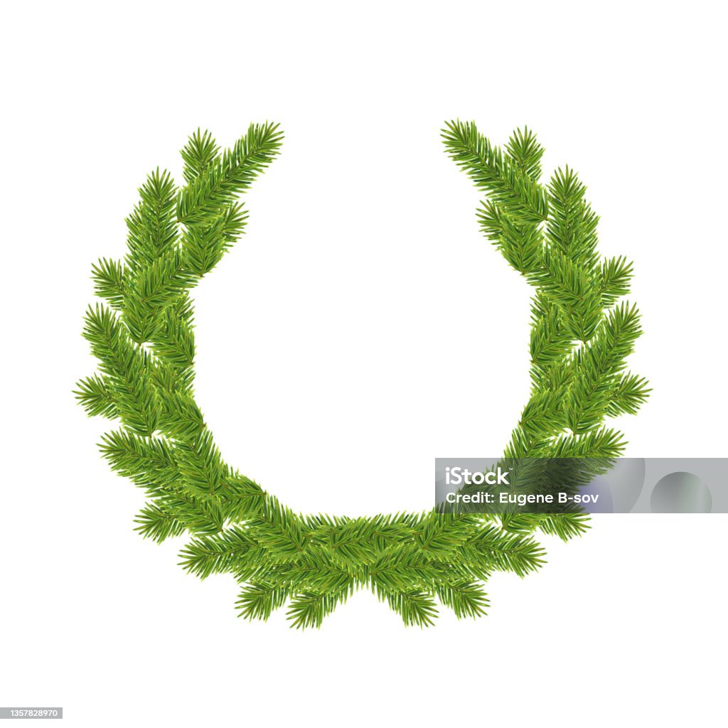 Karangan Bunga Natal Dari Cabang Pohon Pinus Hijau Halus Ilustrasi Stok ... Karangan Bunga Natal Dari Cabang Pohon Pinus Hijau Halus Ilustrasi Stok ...