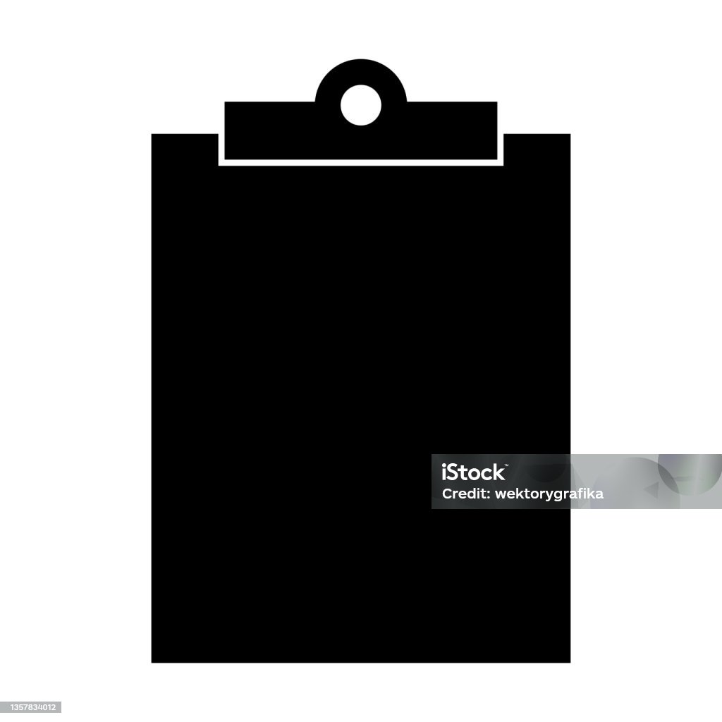 Icône Vectorielle Du Pressepapier Papier Illustration De Silhouette En