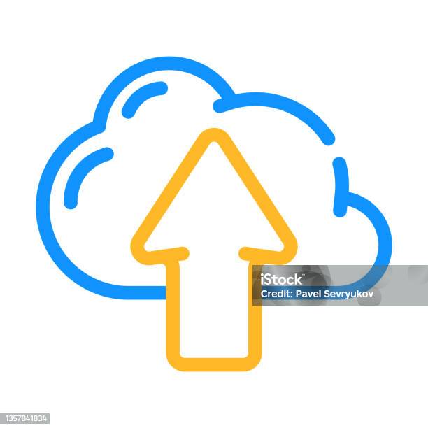 Mengunggah File Dalam Ilustrasi Vektor Ikon Warna Penyimpanan Cloud ... Mengunggah File Dalam Ilustrasi Vektor Ikon Warna Penyimpanan Cloud ...