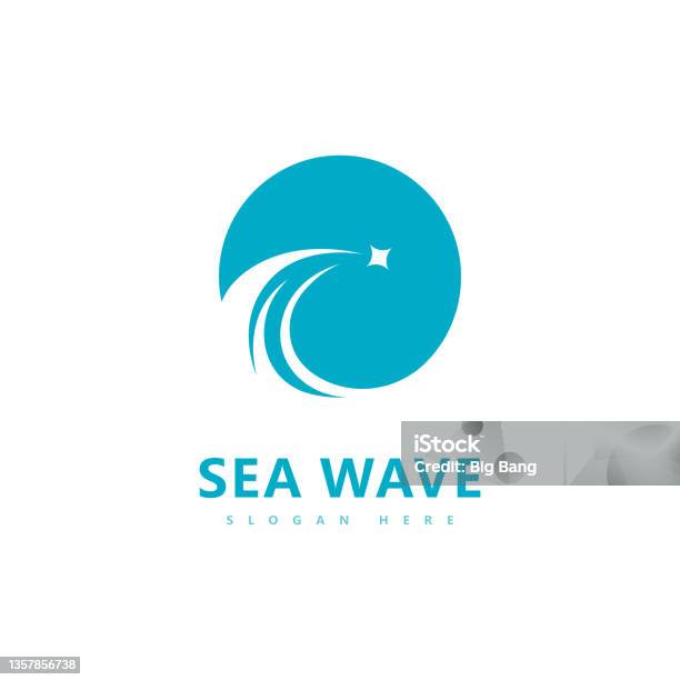 Logo De Vague Symbole Deau Vecteur De Vague Conception Dillustration