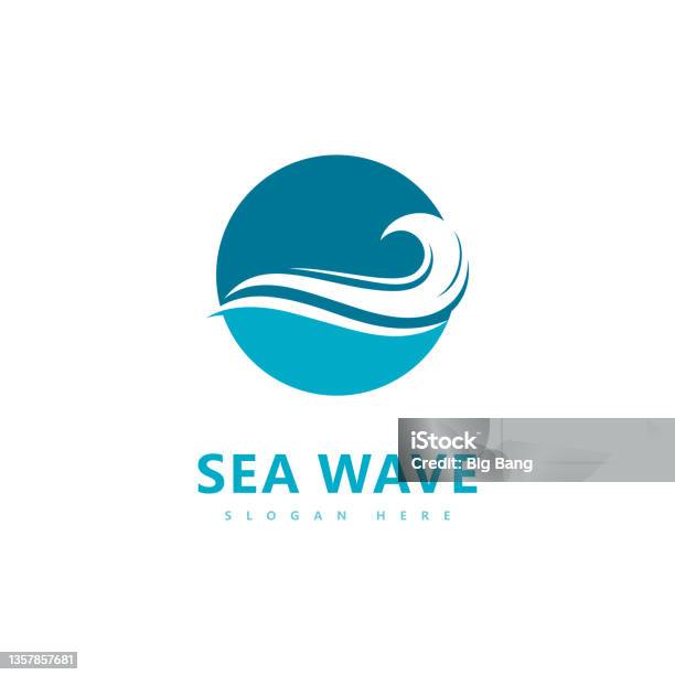 Logo De Vague Symbole Deau Vecteur De Vague Conception Dillustration