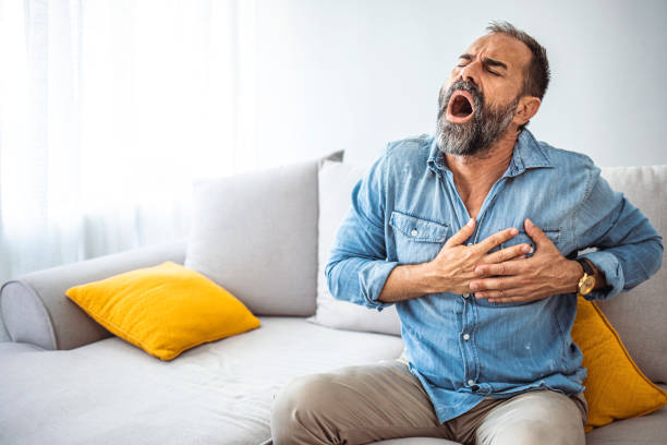 Free Stock Photo of Man suffering with chest pain - heart attack ...