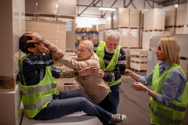 Free Stock Photo of A warehouse employee injured in an accident on the ...