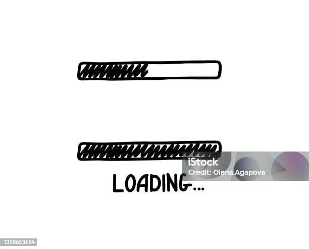 Memuat Ikon Doodle Bar Bilah Pemuatan Kemajuan Sketsa Yang Digambar ... Memuat Ikon Doodle Bar Bilah Pemuatan Kemajuan Sketsa Yang Digambar ...