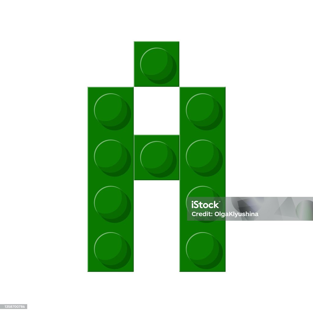 Ilustración De Alfabeto De Bloques De Construcción De Plástico La Letra