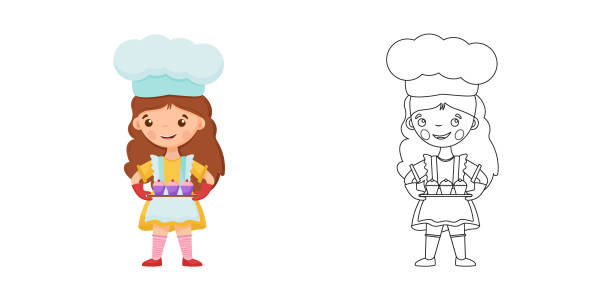 Girl Chef Coloring Pages