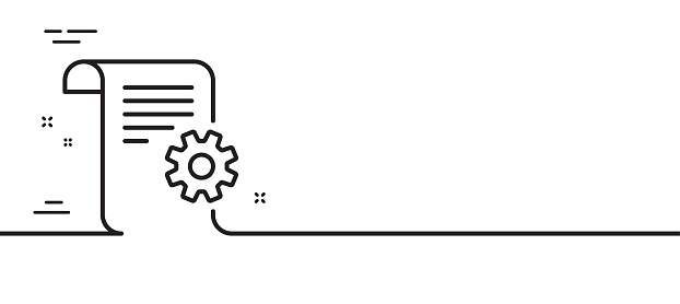 Icône De Ligne De Documentation Technique Panneau Dinstructions