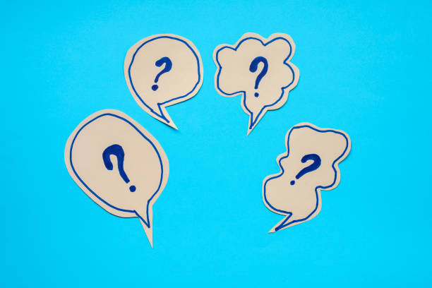 Free Stock Photo of Interrogation Marks Inside Speech Bubbles - Blue ...