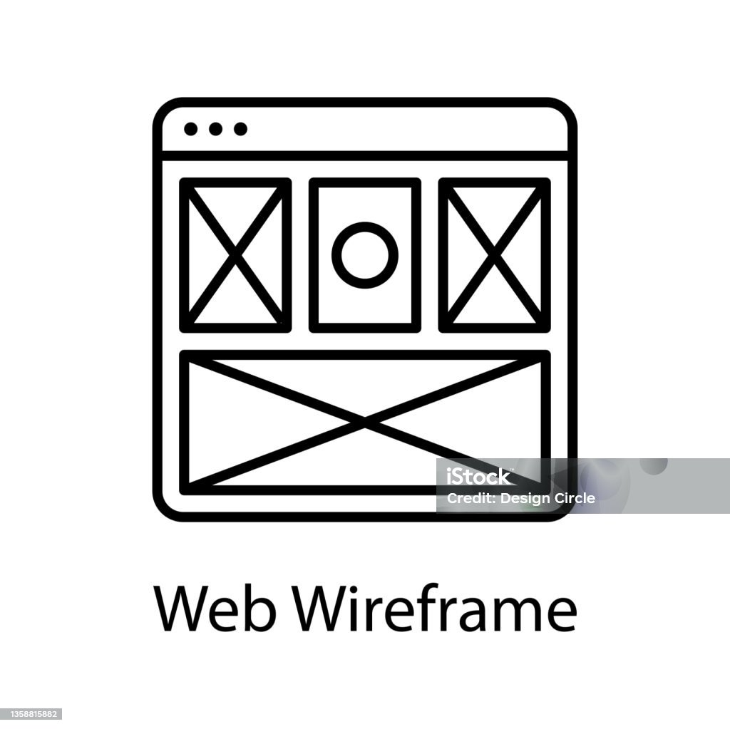 Vecteur Filaire Web Illustration De Conception Dicône De Contour
