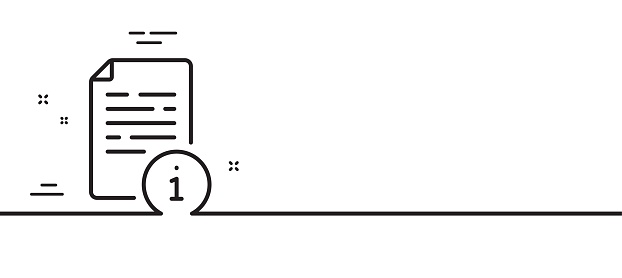 Instruction Line Icon User Manual Sign Minimal Line Pattern Banner Vector Stock Illustration