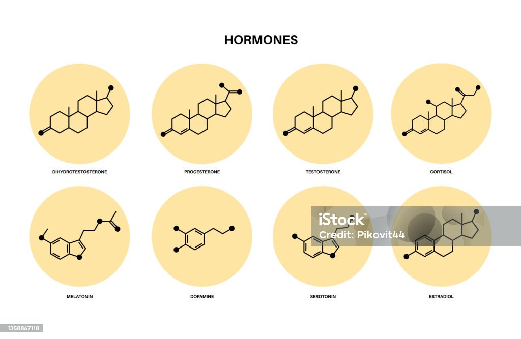 Hormones Formule Moléculaire Vecteurs Libres De Droits Et Plus Dimages