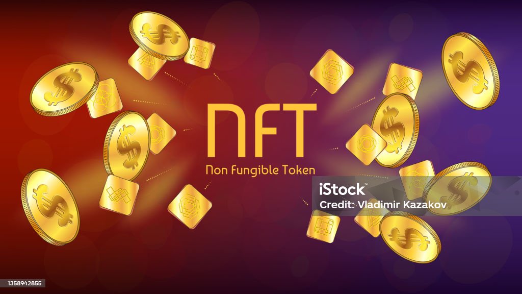 Infografis Token Non Fungible Nft Dengan Token Unik Emas Terbang Dan ... Infografis Token Non Fungible Nft Dengan Token Unik Emas Terbang Dan ...
