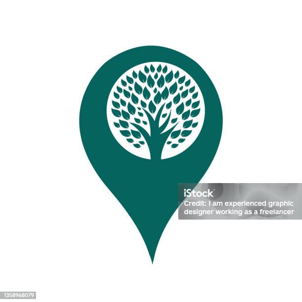 Desain Logo Vektor Taman Gps Pohon Dengan Desain Ikon Penunjuk Pin ... Desain Logo Vektor Taman Gps Pohon Dengan Desain Ikon Penunjuk Pin ...