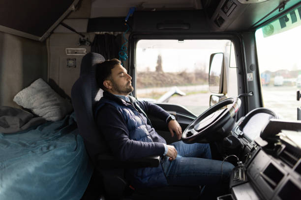 Free Stock Photo of Man Sitting in the Drivers Seat of a Green Truck ...