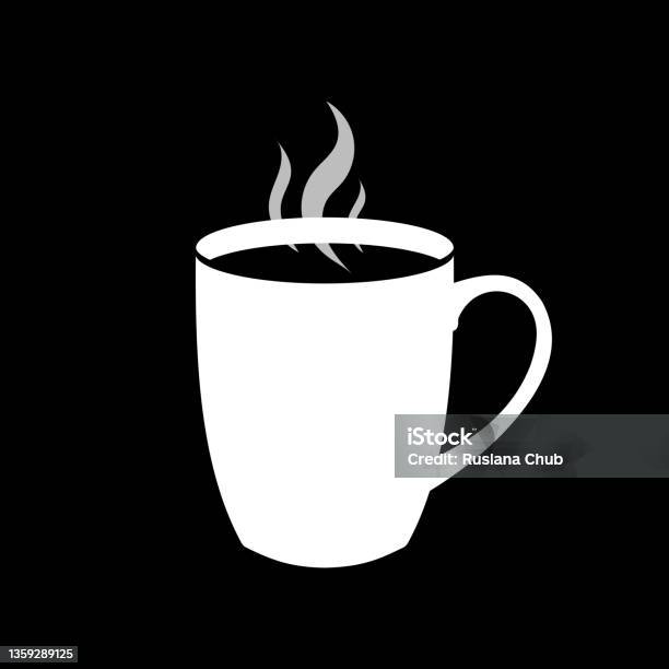 Secangkir Teh Panas Atau Kopi Dengan Latar Belakang Hitam Ikon Cangkir ... Secangkir Teh Panas Atau Kopi Dengan Latar Belakang Hitam Ikon Cangkir ...