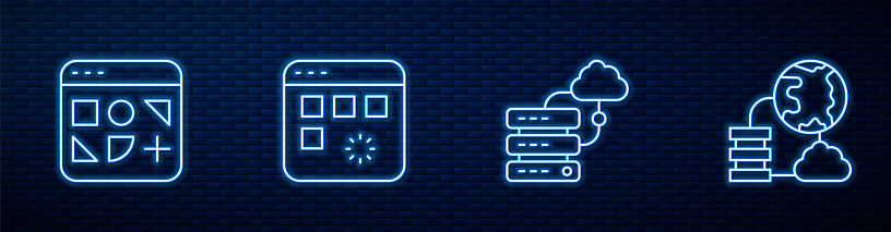 Set Line Network Cloud Connection Different Files Loading Data Window