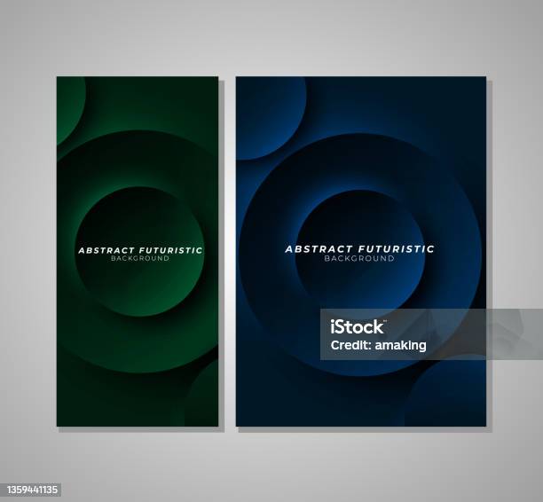 Set Lingkaran Seni Desain Abstrak Latar Belakang Elemen Lingkaran Seni