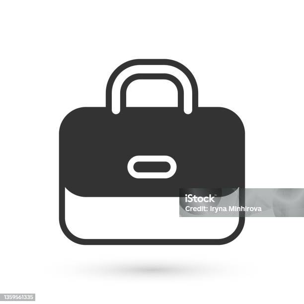 Icône Portedocuments Gris Isolée Sur Fond Blanc Panneau Danalyse De