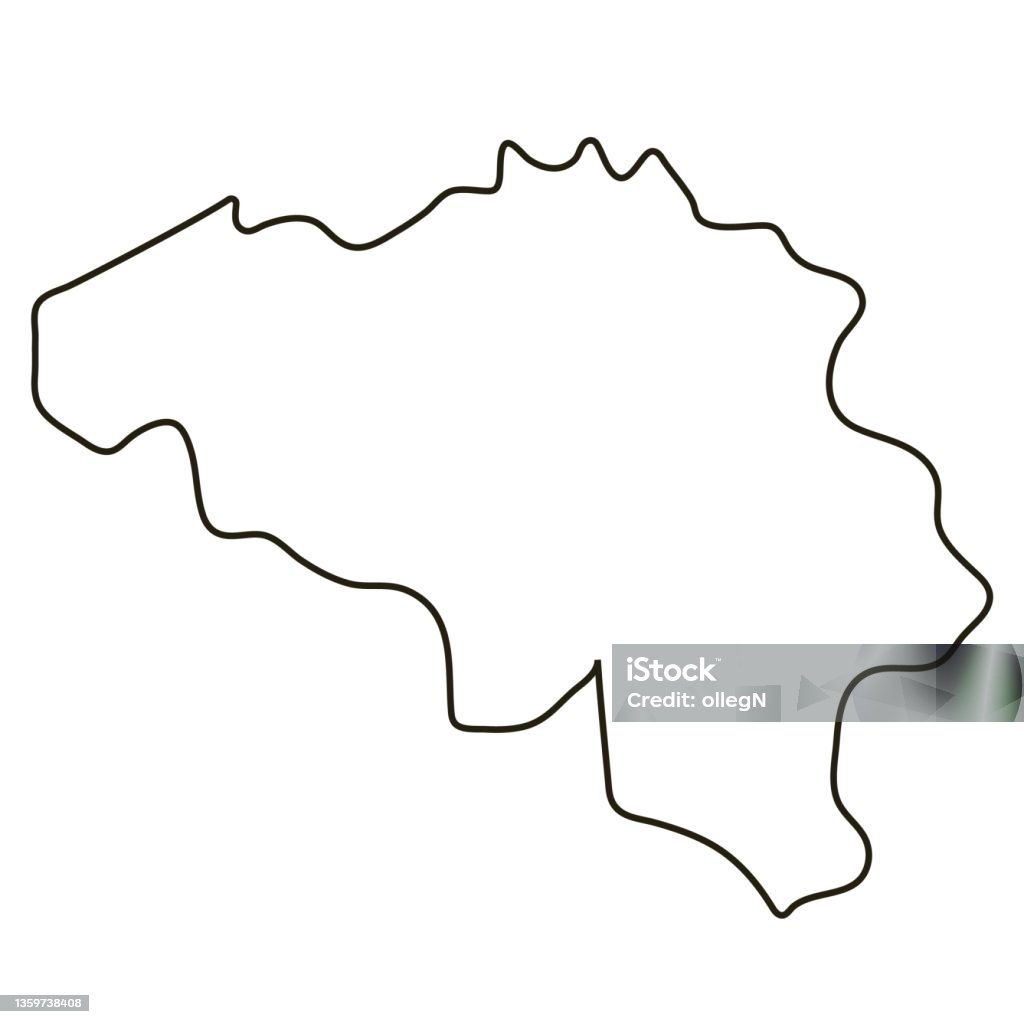 Carte De La Belgique Illustration Vectorielle De La Carte De Contour