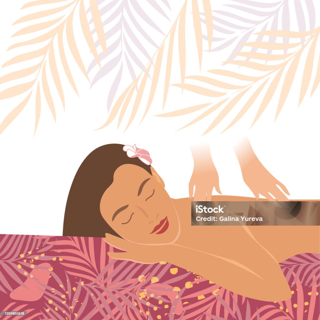 A Woman In A Massage Beauty Salon Stock Illustration Download Image