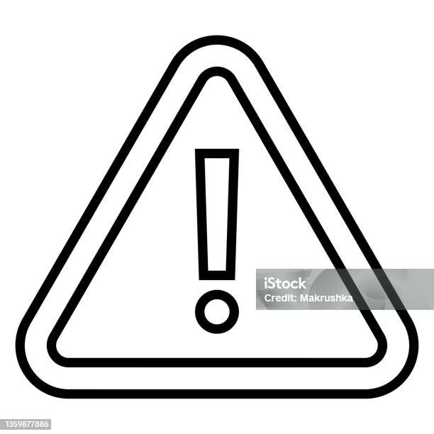 Signe Davertissement En Triangle Icône De Mise En Garde Noire Symbole