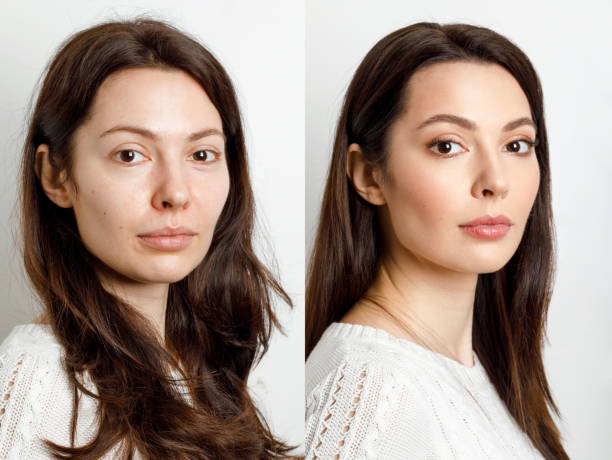 8 100 Before After Makeup Fotos De Stock Imagens E Fotos Royalty Free