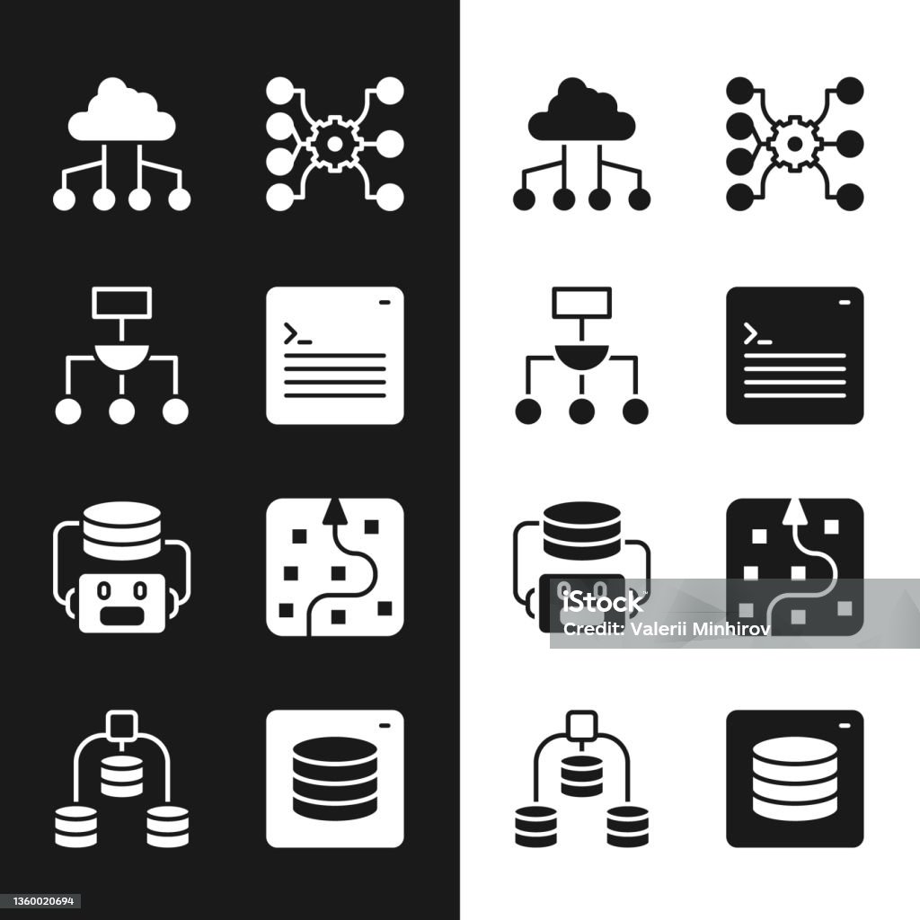 Set Web Developer Programming Code Algorithm Network Cloud Connection Neural Network Artificial