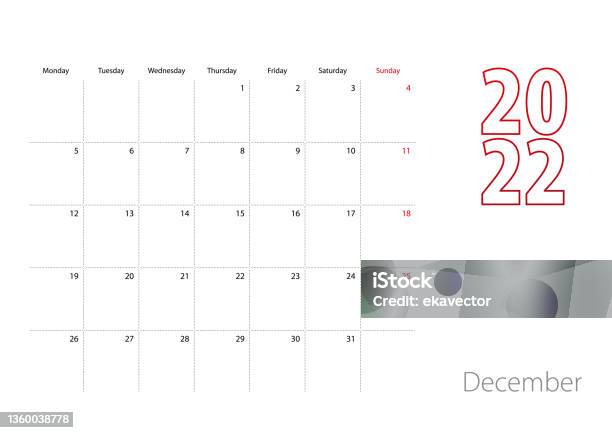 Kalender Untuk Desember 2022 Dalam Desain Modern Template Perencana ... Kalender Untuk Desember 2022 Dalam Desain Modern Template Perencana ...