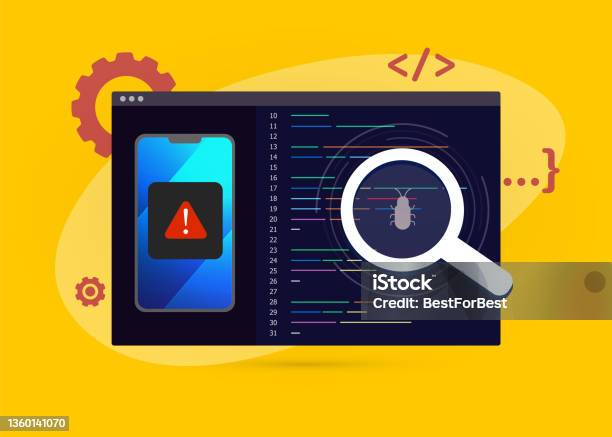 Debug Mobile Application Software App Development Concept Test And ... Debug Mobile Application Software App Development Concept Test And ...