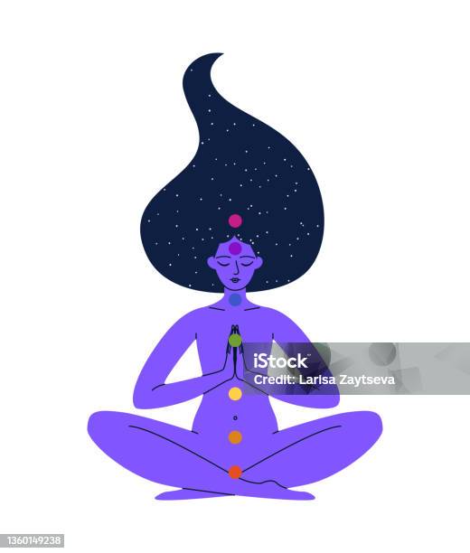 Tujuh Chakra Wanita Itu Duduk Dalam Posisi Teratai Tangan Terhubung Di ... Tujuh Chakra Wanita Itu Duduk Dalam Posisi Teratai Tangan Terhubung Di ...