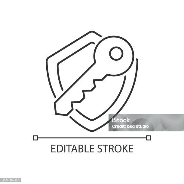 Encryption Key Linear Icon Stock Illustration - Download Image Now ... Encryption Key Linear Icon Stock Illustration - Download Image Now ...