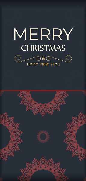 Merry Christmas Greyed Keluar Desain Kartu Pos Dengan Ornamen Merah