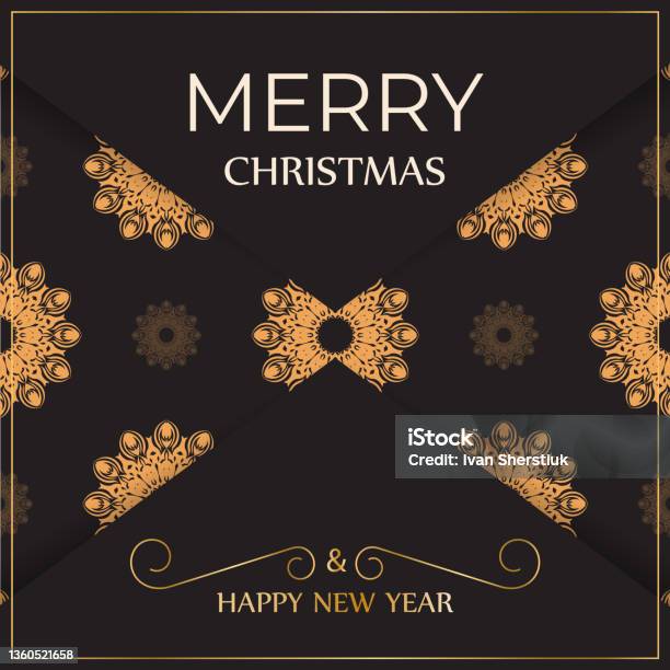 Merry Christmas Print Desain Kartu Siap Pakai Dengan Ornamen Musim