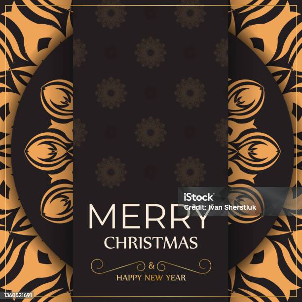 Merry Christmas Print Desain Kartu Siap Pakai Dengan Ornamen Musim