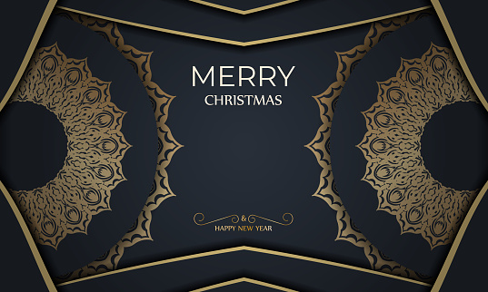 Merry Christmas And Happy New Year Sambut Template Brosur Dengan Warna
