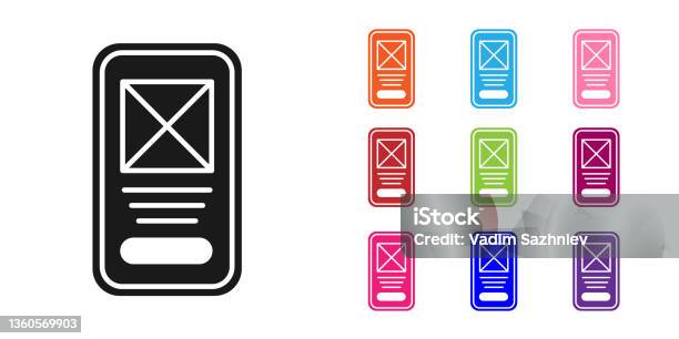 Vetores De Ícone De Design Ui Preto Ou Ux Isolado No Fundo Branco