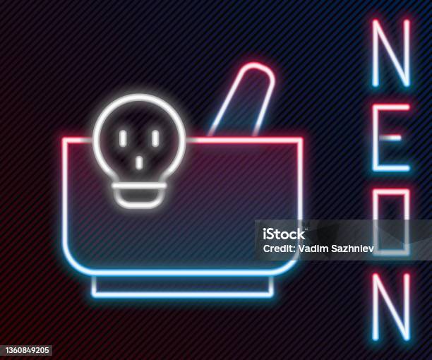 Garis Neon Bersinar Mortar Dan Ikon Alu Terisolasi Pada Latar Belakang ... Garis Neon Bersinar Mortar Dan Ikon Alu Terisolasi Pada Latar Belakang ...