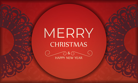 Brosur Meriah Selamat Natal Dan Selamat Tahun Baru Warna Merah Dengan