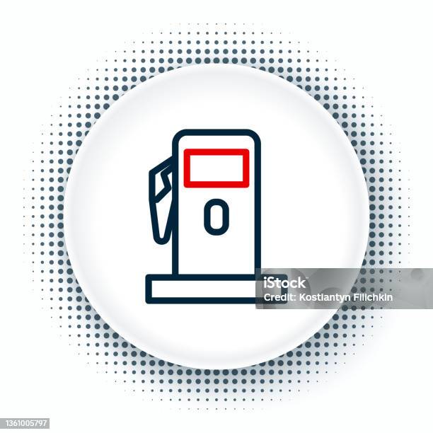 Ligne Essence Ou Icône De Stationservice Isolée Sur Fond Blanc Symbole