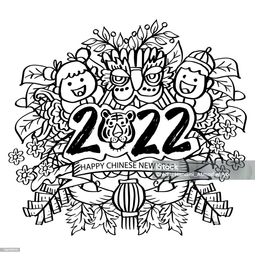 Doodle Simbol Tahun Baru Imlek 2022 Ilustrasi Stok - Unduh Gambar ... Doodle Simbol Tahun Baru Imlek 2022 Ilustrasi Stok - Unduh Gambar ...