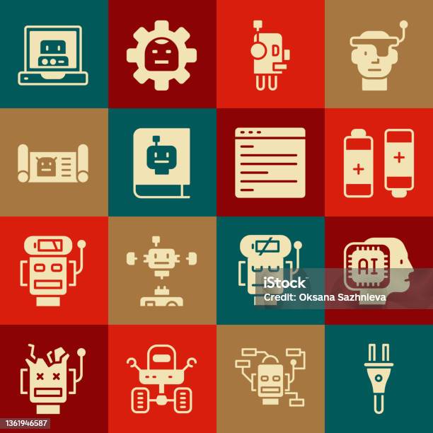 Set Electric Plug Humanoid Robot Battery Robot User Manual Blueprint ... Set Electric Plug Humanoid Robot Battery Robot User Manual Blueprint ...
