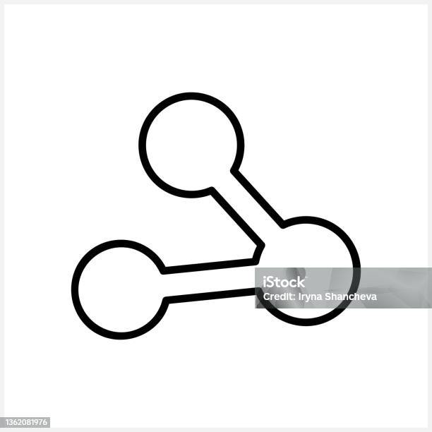 Ikon Molekul Terisolasi Simbol Atom Atau Ion Ilustrasi Stok Vektor